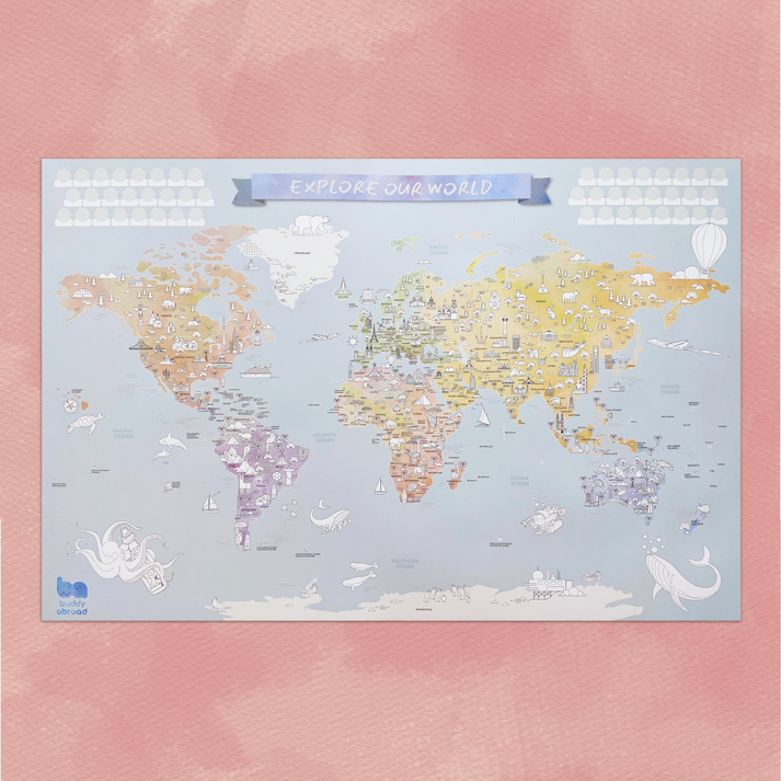 WORLD MAP - discover and make it yours – Buddy Abroad